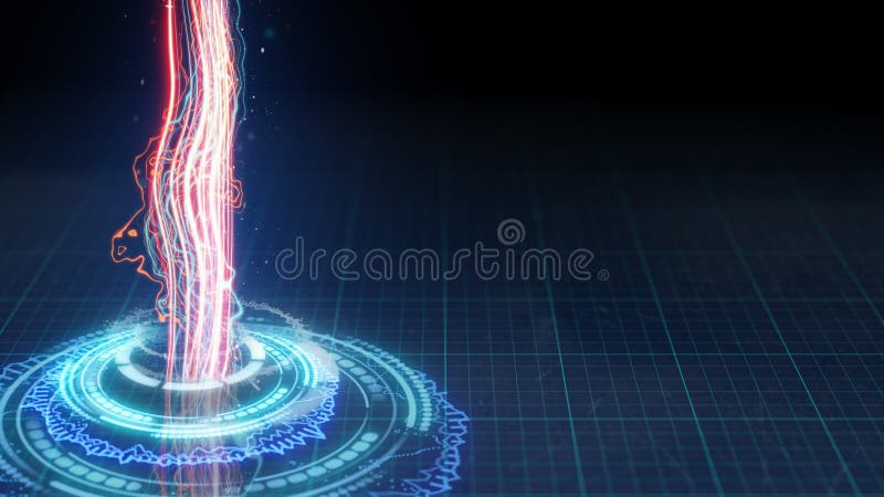 Science Fiction Futuristic Circular Elements Stock Illustration ...