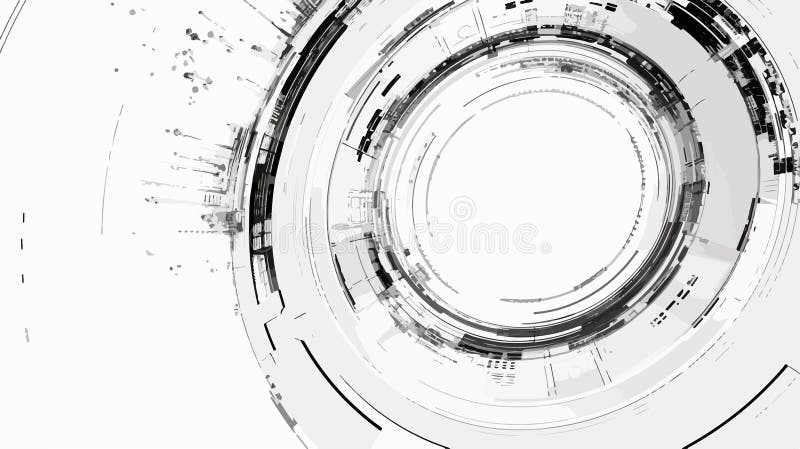 Futuristic Circular Tech Design Elements for Modern Concepts Stock ...