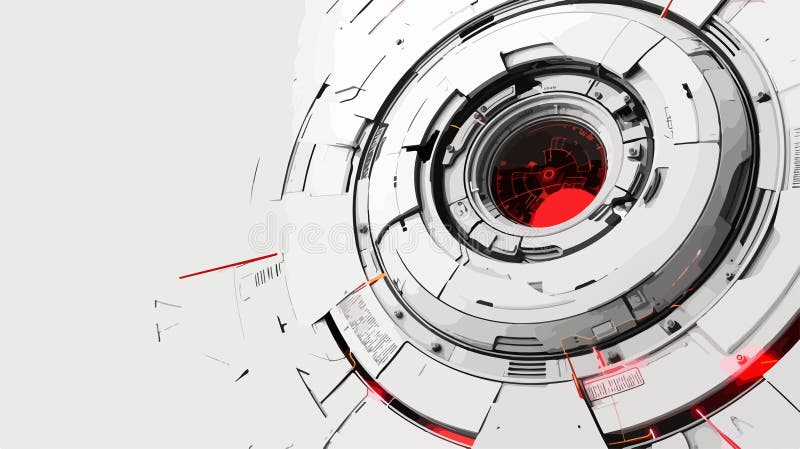 Futuristic Circular Tech Design Elements for Modern Concepts Stock ...