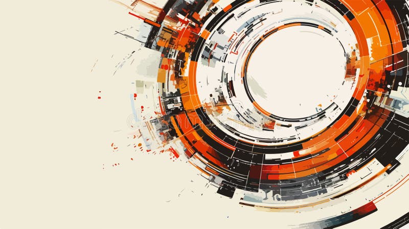 Futuristic Circular Tech Design Elements for Modern Concepts Stock ...