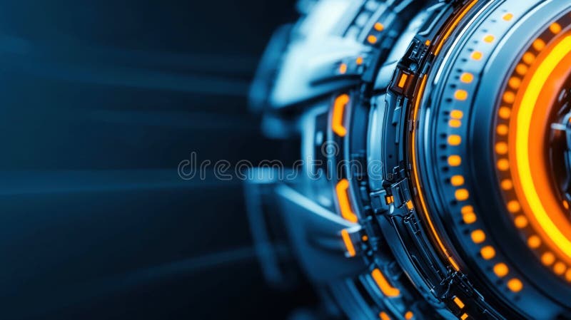 Futuristic Circular Technology Background Stock Illustration ...