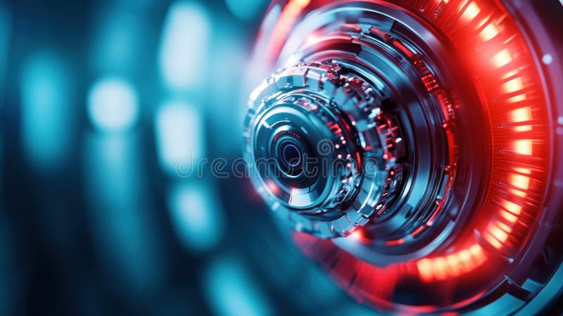 Futuristic Circular Technology Background Stock Illustration ...