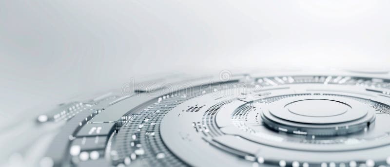 Futuristic Circular Technology Design. Generative Ai Stock Illustration ...