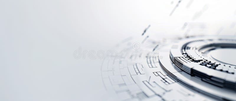 Futuristic Circular Technology Design. Generative Ai Stock Illustration ...
