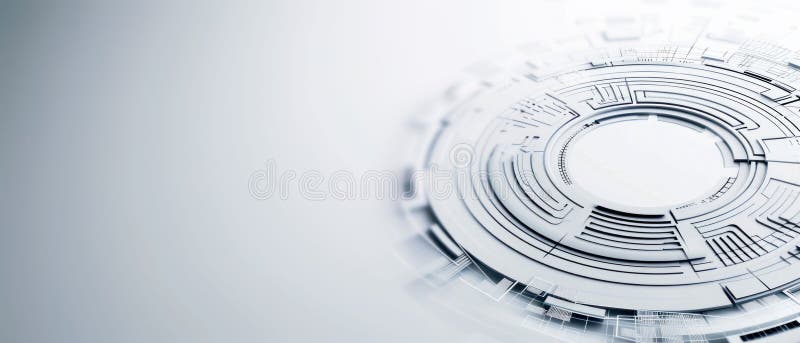 Futuristic Circular Technology Design. Generative Ai Stock Illustration ...