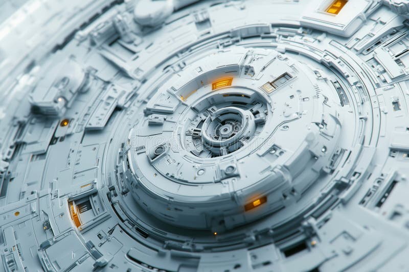 Futuristic Circular Technology Design with Intricate Details and ...