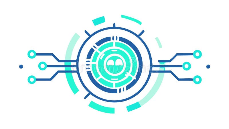 Futuristic Circular Technology Interface or Circuitry, Vector Design ...