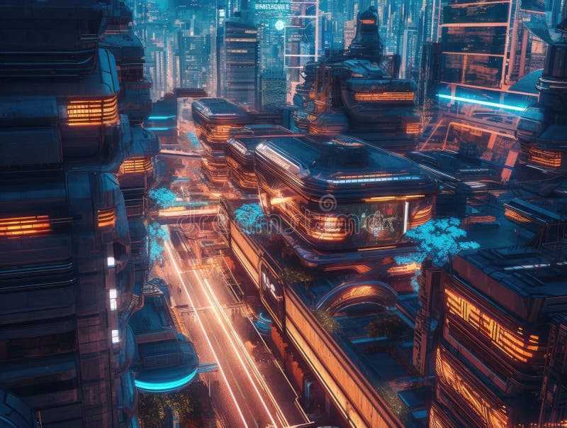 Futuristic City with AI Transportation and Efficient Infrastructure ...