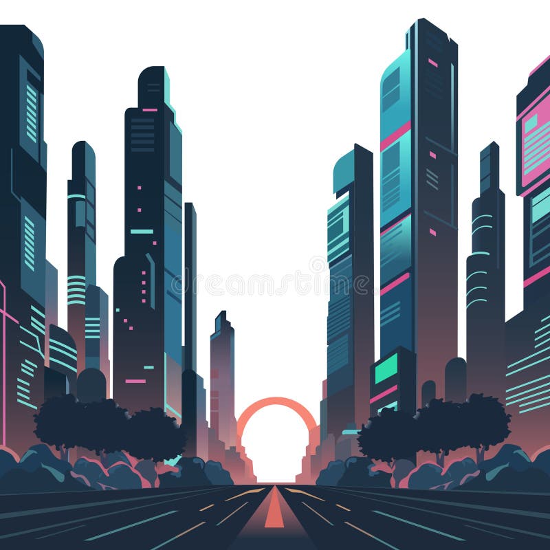 FUTURISTIC CITY BACKGROUND 2, Transparent Background Stock Image ...