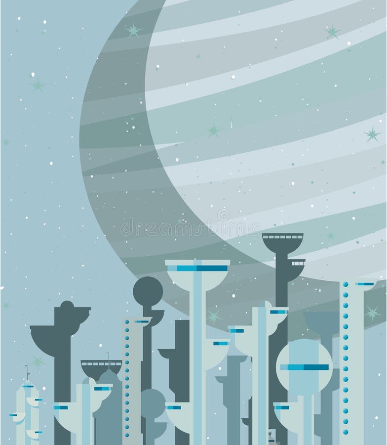 Futuristic city building stock illustration. Illustration of digital ...