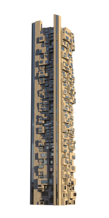 Futuristic City High-rise Architecture Stock Illustration ...