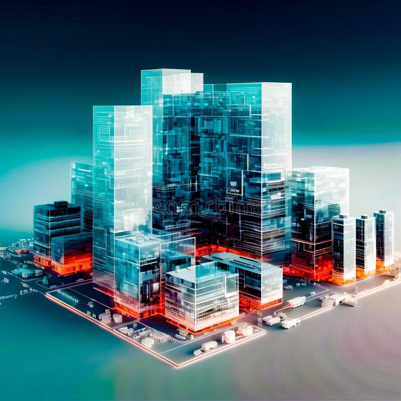 Futuristic City with Lot of Tall Buildings in the Middle of it ...