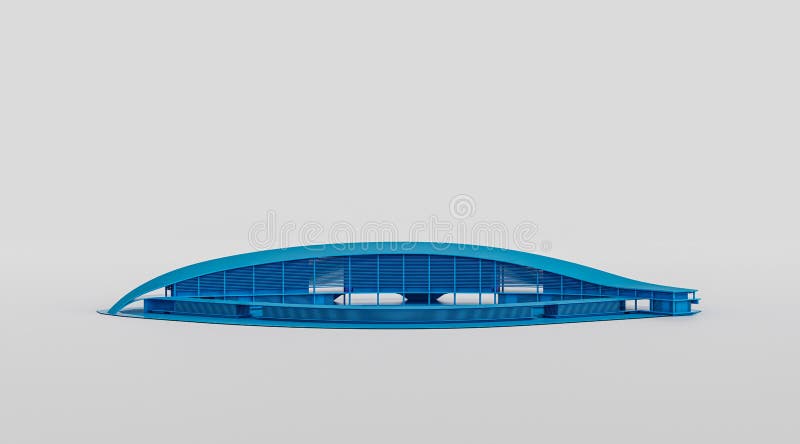 Futuristic City Mall. Architectural High Rise Single Shopping Center ...