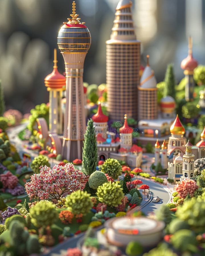 Futuristic City Model at an Exhibition Demonstrating Adaptive Energy ...