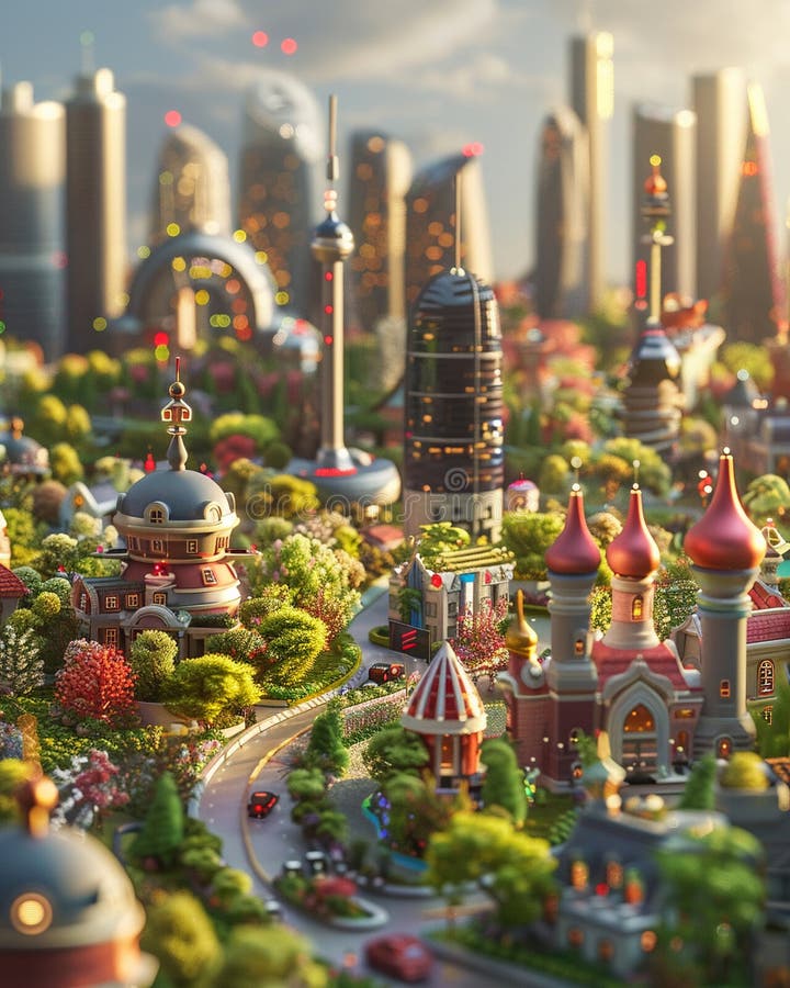 Futuristic City Model at an Exhibition Demonstrating Adaptive Energy ...