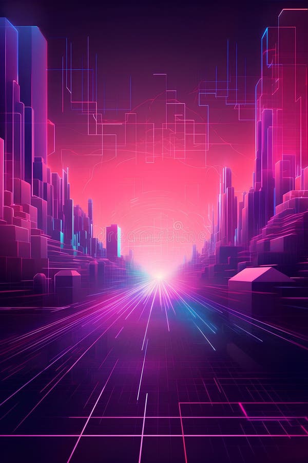 Futuristic City. Futuristic City with Skyscrapers. Vector Illustration ...