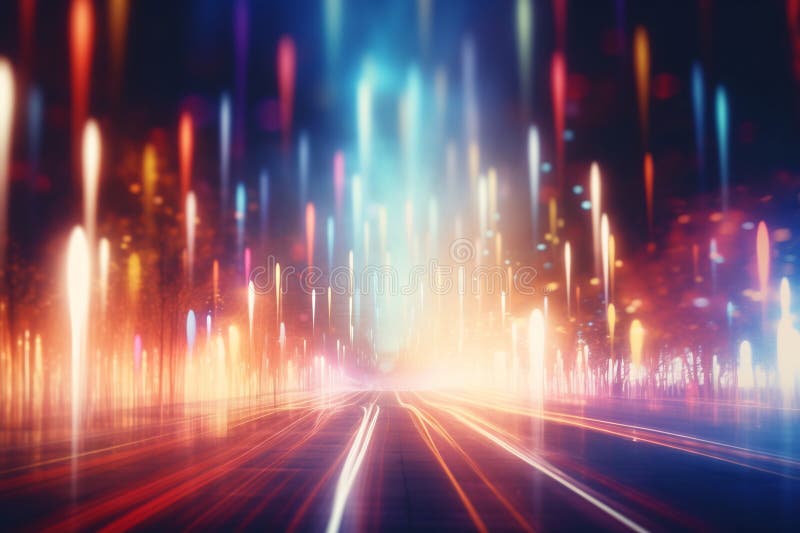 Futuristic City Pulse: Light Trails in the Metropolis Stock Photo ...