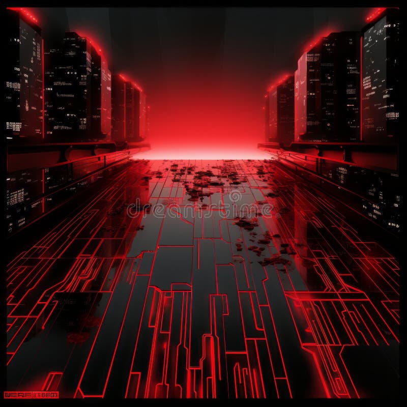 Futuristic City Background with Neon Lights and a Futuristic Frame ...