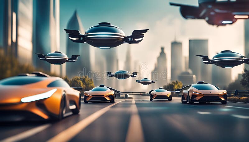 Flying Cars and Other Futuristic Modes of Transportation in a City ... Flying Cars and Other Futuristic Modes of Transportation in a City ...