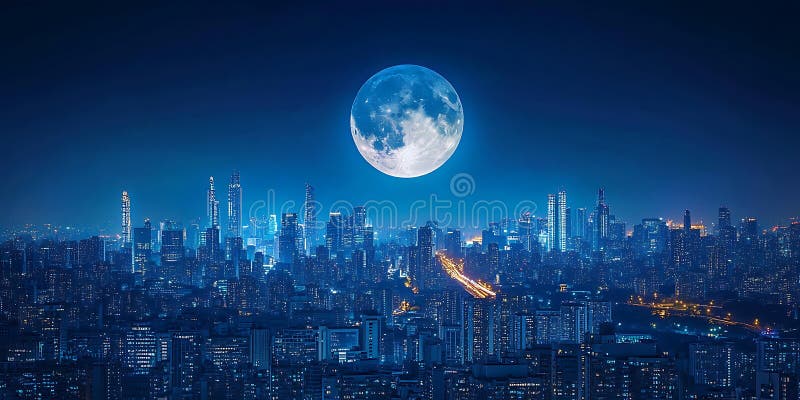 Futuristic City Skyline Illuminated by Aurora Wallpaper Background ...