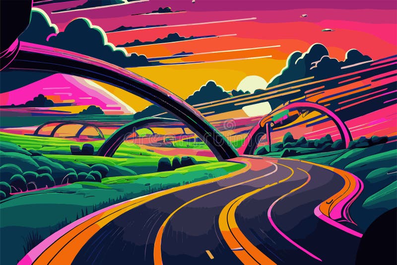 A Futuristic City in a Desert Setting, Showcasing a Vibrant and ...