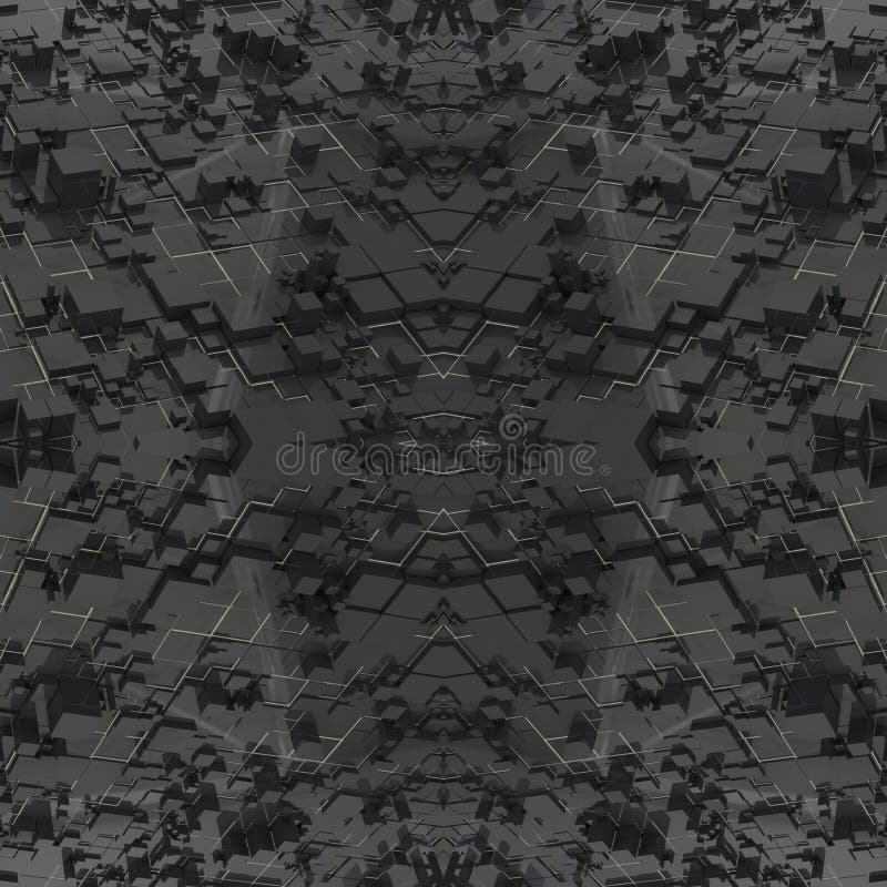 A Futuristic City Under the Bright Sun. Beautiful Seamless Abstraction ...