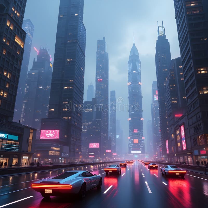 Futuristic City in Virtual Reality Setting, Advanced and Immersive ...