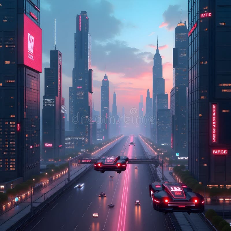 Futuristic City in Virtual Reality Setting, Advanced and Immersive ...
