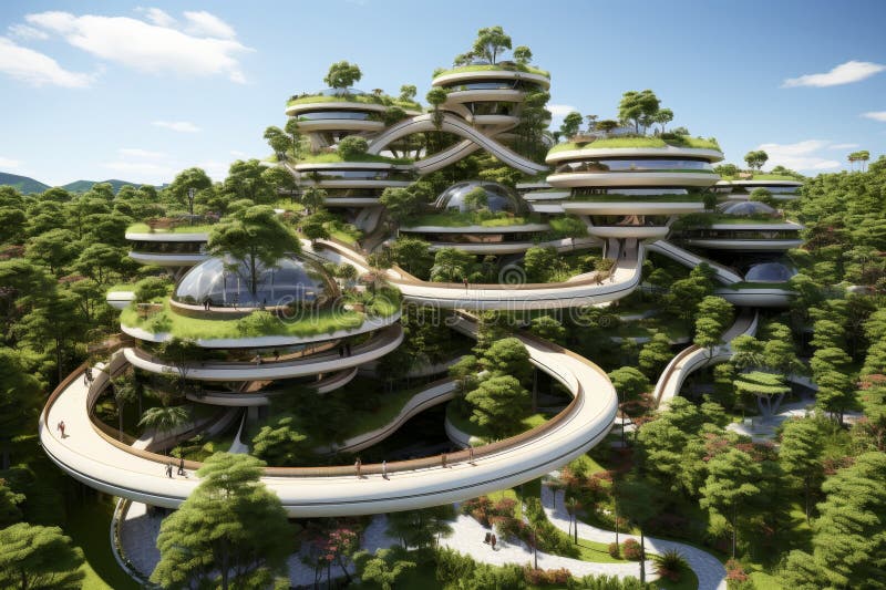 Futuristic City Visualization a Harmonious Blend of Technology and ...