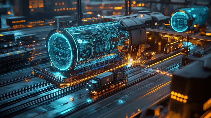 Future technology train stock illustration. Illustration of urban ...