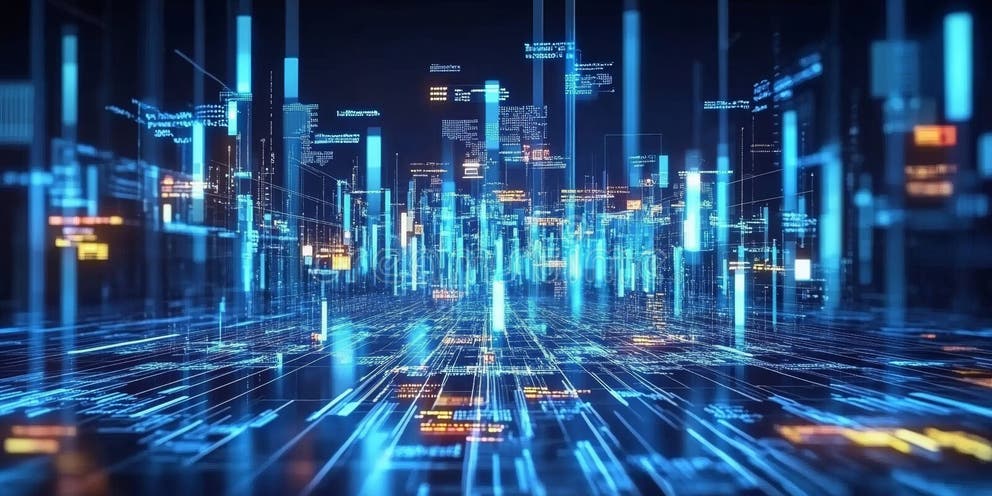 Futuristic Cityscape in the Metaverse Innovative Technology and Smart ...