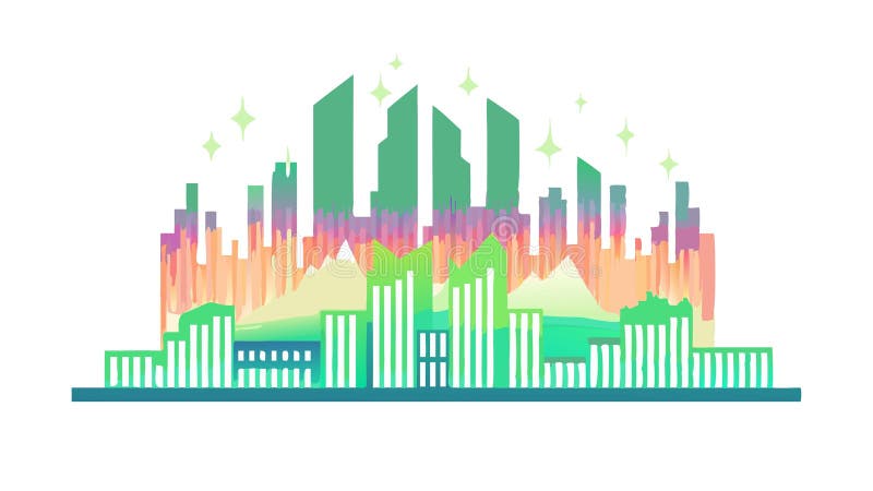 Futuristic Cityscape. Modern Urban Development and Innovation. Vector ...