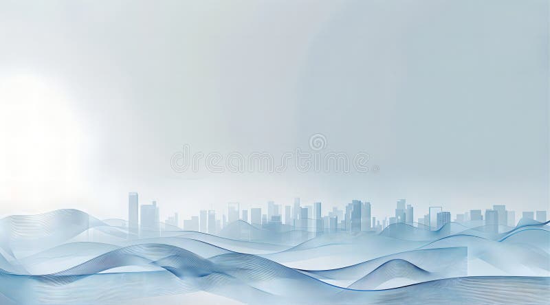 Futuristic Cityscape PowerPoint Background Stock Illustration ...