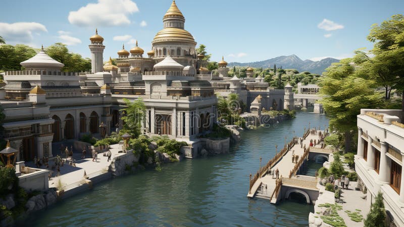 A futuristic Cityworld stock illustration. Illustration of technology ...