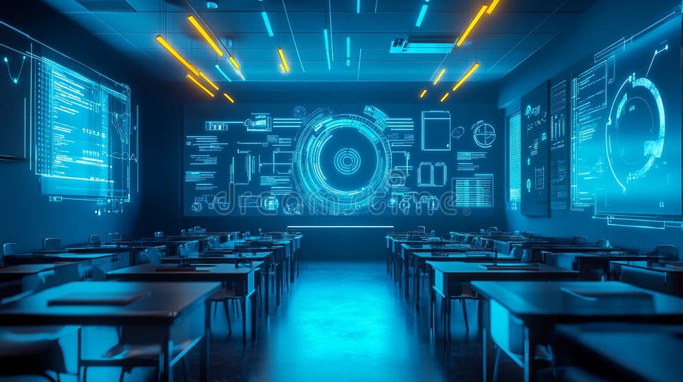 Futuristic Classroom: Smart Learning & IoT Revolution. Interactive ...