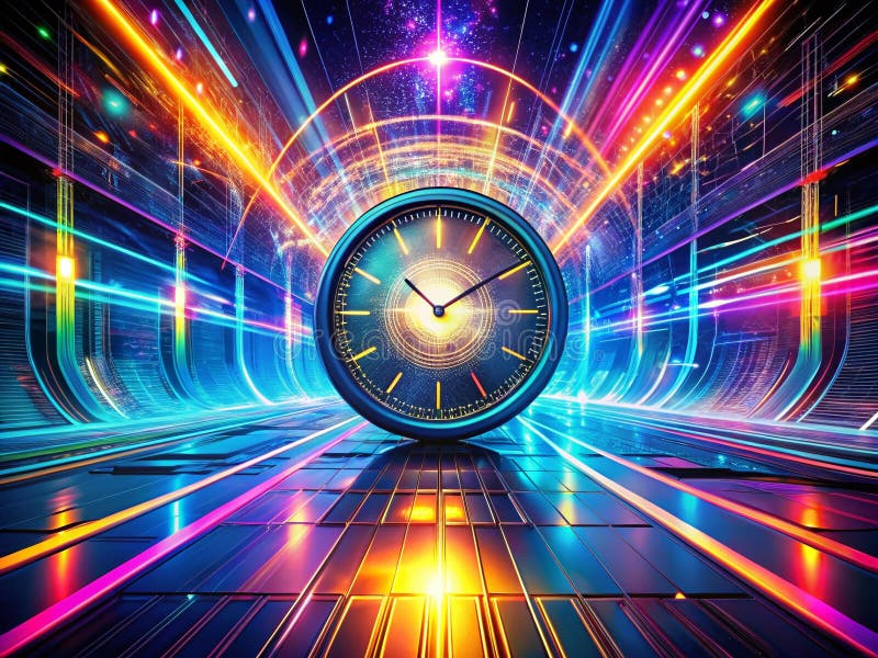 A Futuristic Clock Design a Visual Symphony of Technology and Time ...