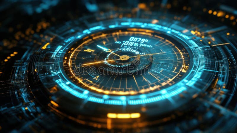 Futuristic Clock, a Glimpse into the Digital Age Stock Photo - Image of ...