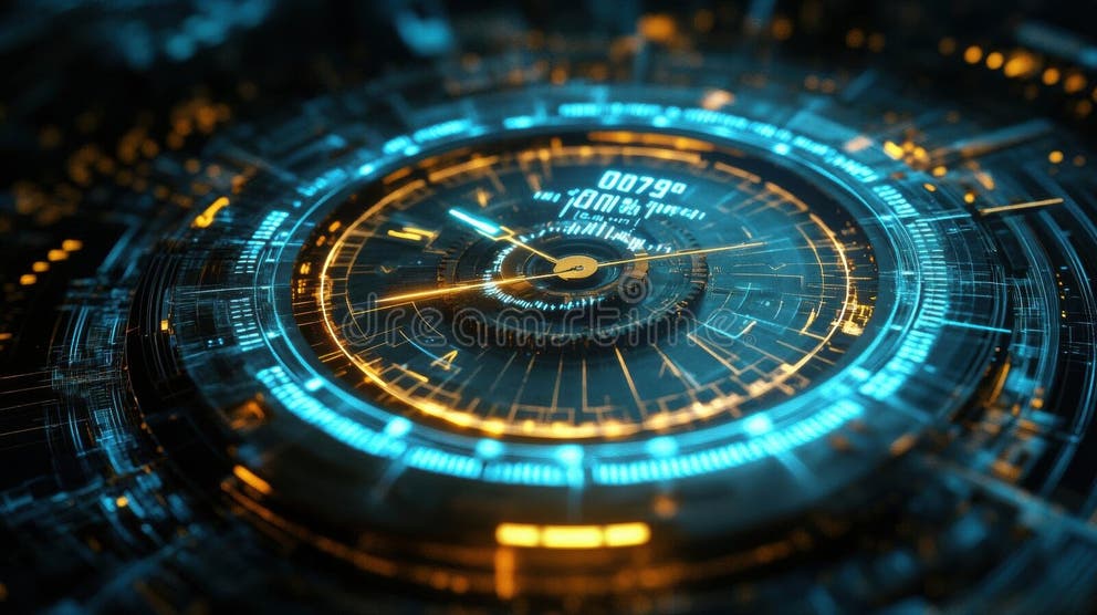 Futuristic Clock, a Glimpse into the Digital Age Stock Photo - Image of ...