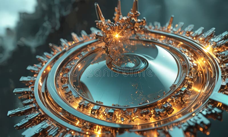 Futuristic Clock with Glowing Light Inside Stock Illustration ...