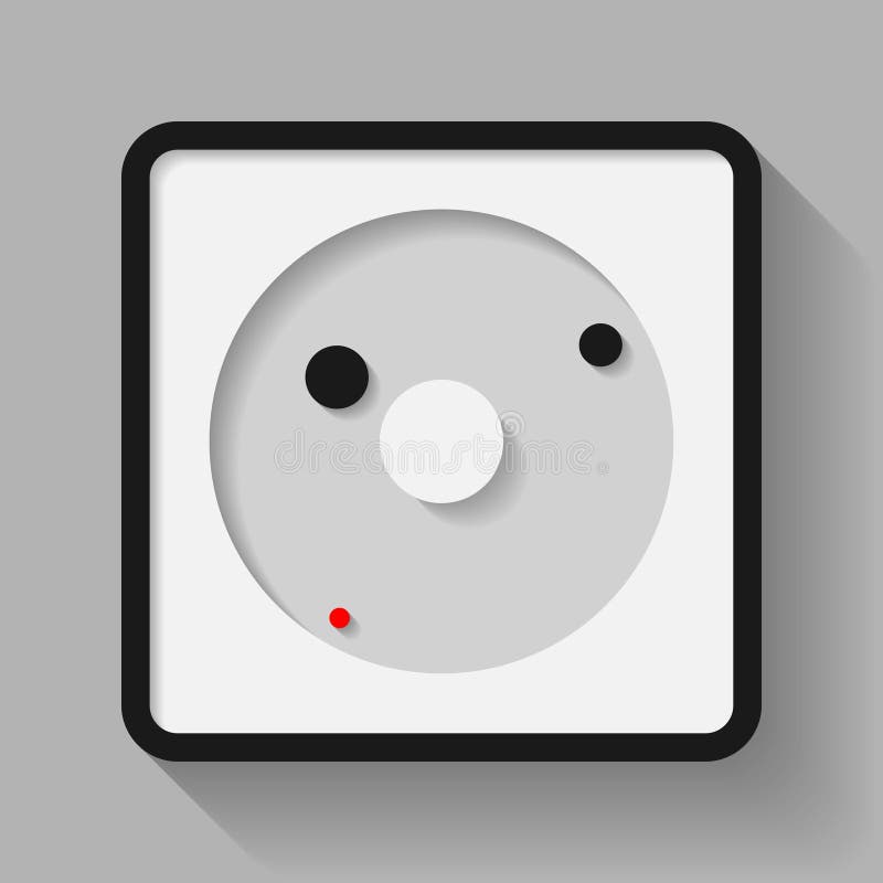 Futuristic Clock Icon in Realistic Flat Style, Timer on White ...