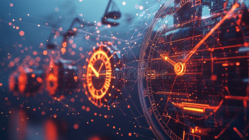 Futuristic Clock and Law Representing Deadline and Time Management ...