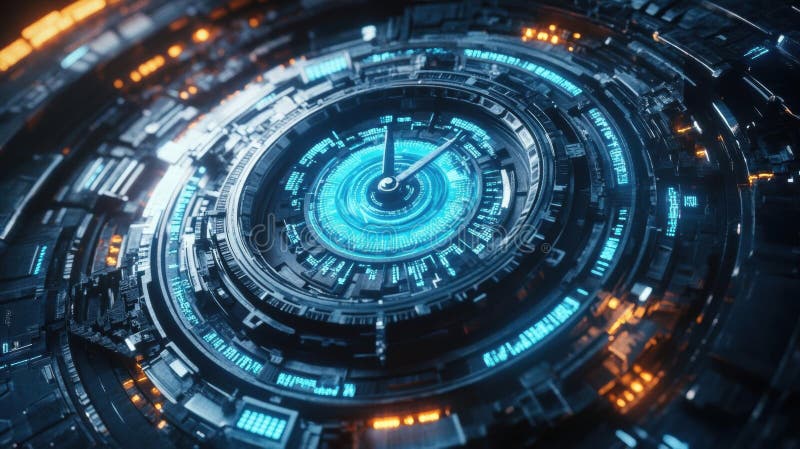 Futuristic Clockwork, Time and Technology Intertwined Stock Image ...