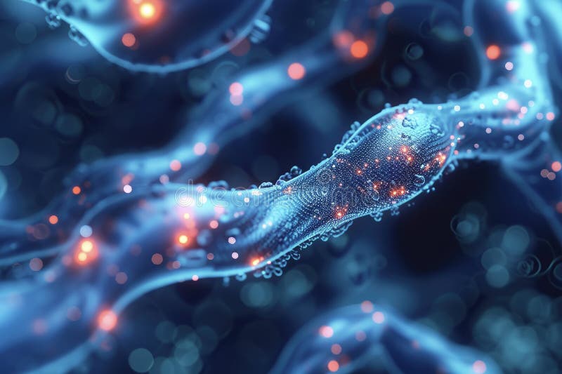 Futuristic Close Up of Intricate Nano Molecular Cell Structure and Details Stock Illustration ...