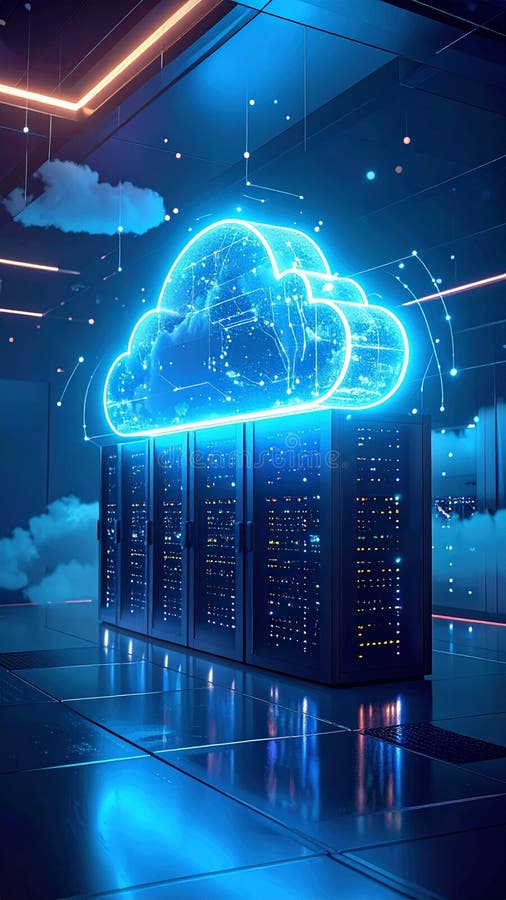 877 Cloud Computing Network Infrastructure Server Racks Futuristic Data Processing Stock Photos ...
