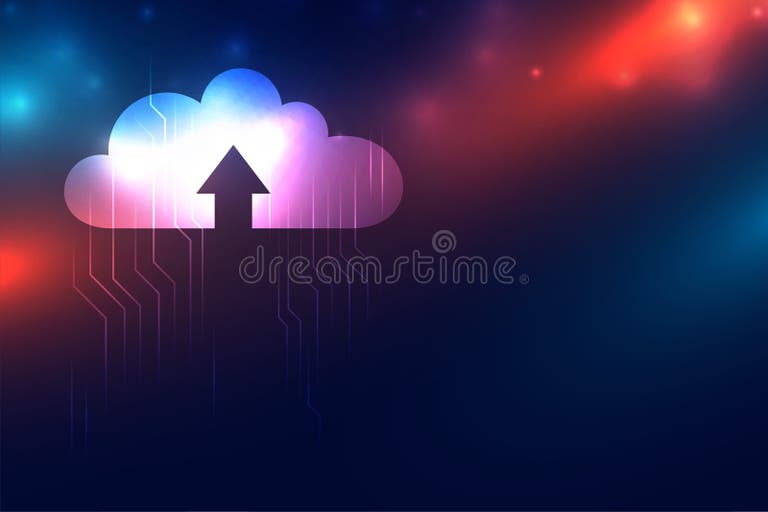 Futuristic Cloud Computing Tech Background for Data Visualization Stock Vector - Illustration of ...