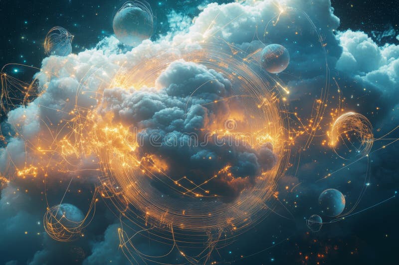 Cloud Formation AI System Illustration Stock Illustration ...