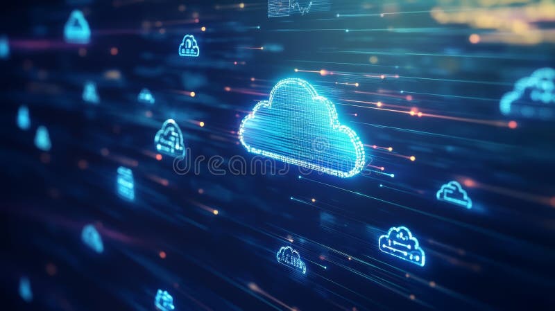 Futuristic Cloud Technology: Digital Innovation and Data Connectivity Overview Stock ...