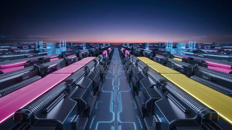 Futuristic CMYK Printing Technology, Abstract High Quality Image Stock ...