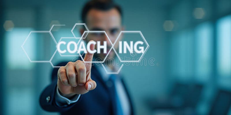 Futuristic Coaching Interface on Touch Screen Stock Illustration ...