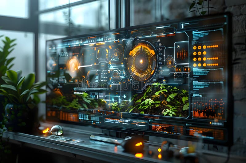 Futuristic Coastal Control Interface with Holographic Displays and ...